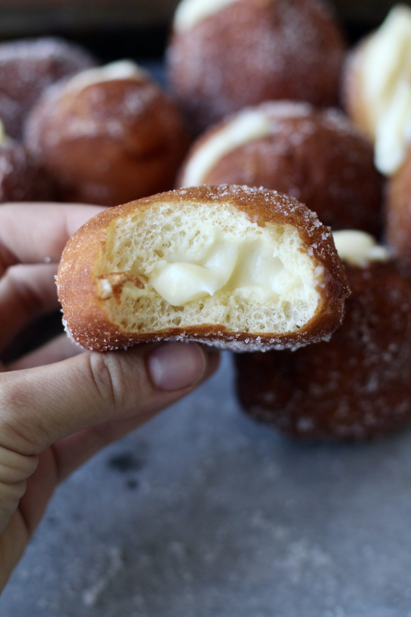 Hawaiian Malasadas with Cream Custard Filling - Soul&Streusel