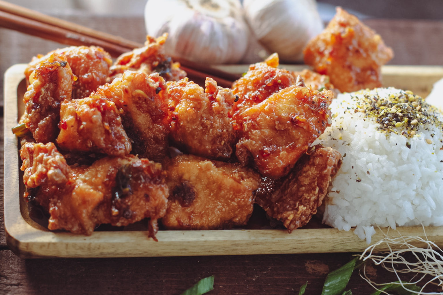 Hawaiian Fried Garlic Chicken - Soul&Streusel